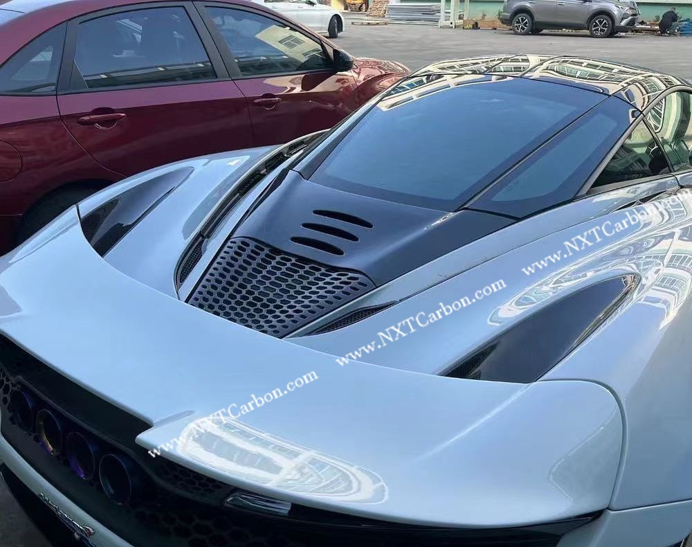 765lt style dry carbon engine cover for Mclaren 720s - NXTCarbon