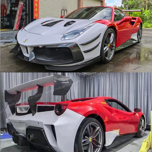 Ferrari 488 EVO Challenge Dry Carbon Fiber Full Body Kit - Aerodynamic ...
