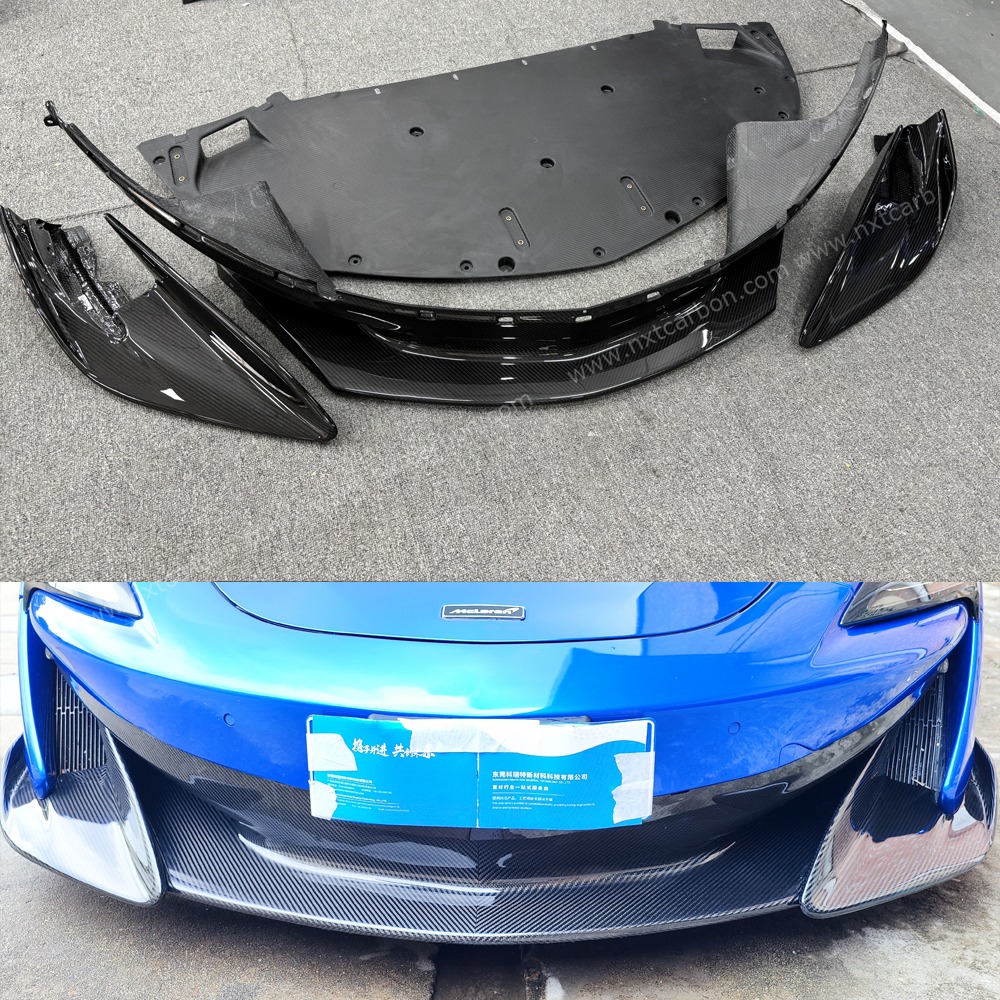McLaren 600LT Dry Carbon Fiber Front Splitter - 1:1 OEM-Style ...